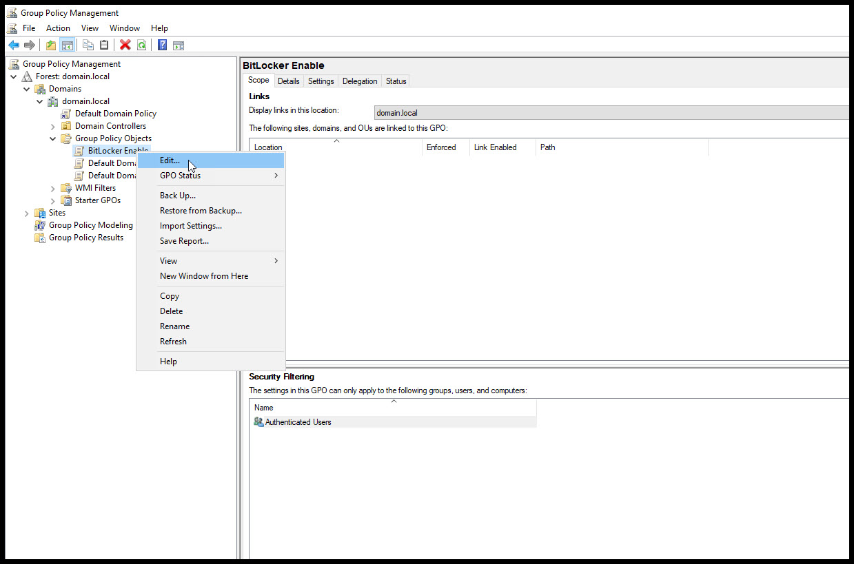 Enable Bitlocker Automatically using Group Policy Object - Tech Help for Non-Profits